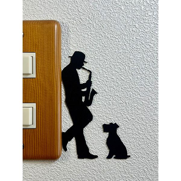 ■日本製■シールサイズ　人　　縦10.0cm x 横3.5cm　　　　　　　　　　　　　　　　犬　　縦3.54cm x 横2.6cm電気のスイッチまわり、棚の上、トイレの壁など毎日何気なく見ている場所にストーリーを生み出すことができるウォー...