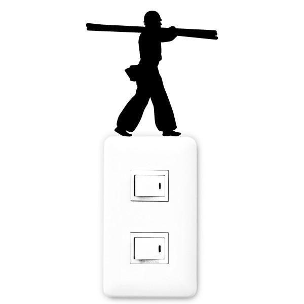 ■日本製■シールサイズ　縦 9 cm  x  横 9.5 cm電気のスイッチまわり、棚の上、トイレの壁など毎日何気なく見ている場所にストーリーを生み出すことができるウォールステッカーです。従来のシールのようにテカテカ反射することが無いファブ...