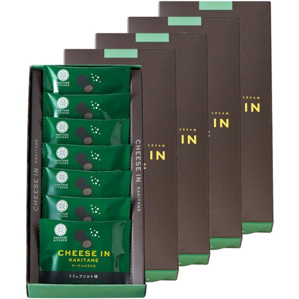【発売日：2023年04月05日】カリッとした生地の中に、優しい口どけのチーズ味クリームを詰め込んだ進化系柿の種、チーズinシリーズ。フランス産の塩とイタリア産黒トリュフで作られたトリュフソルト使用。香り控えめのオリーブオイルを使用すること...