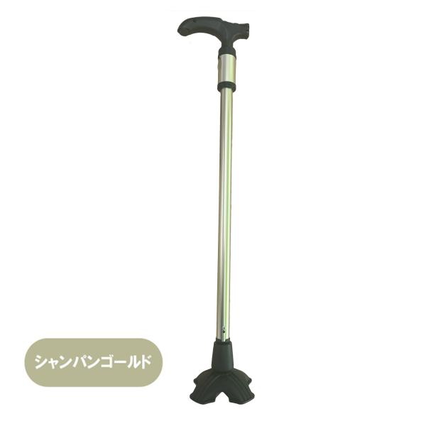 好きな長さに片手で簡単に伸縮する歩行杖