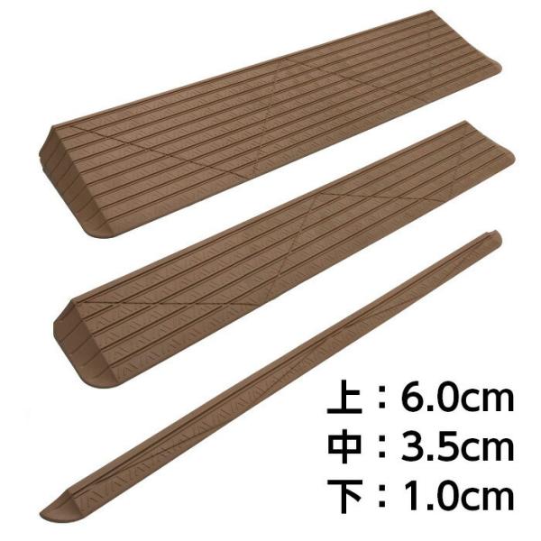 端部分はなだらかな形状で、すり足の方でもつまずきにくい設計！<br>