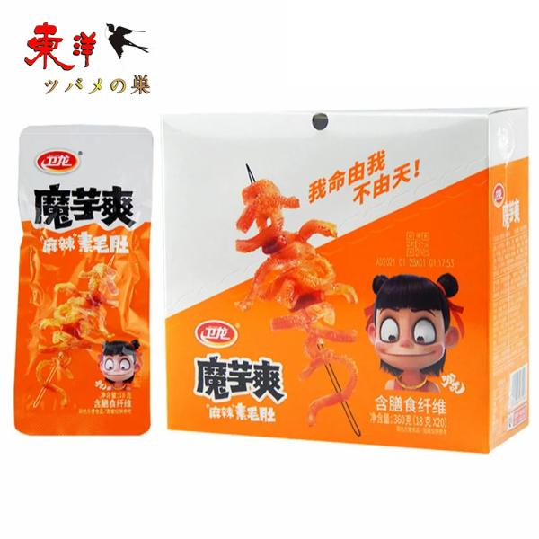 【名　称】衛龍魔芋爽麻辣味【原材料】水、大豆油、こんにゃく粉、タビオか澱粉、食塩、砂糖、加水分解大豆タンパク質、酵母エスキ、味噌、酒、香辛料、酸味料【内容量】360gx1点【原産地】中国【賞味期限】パッケージに記載【保存方法】直射日光、高温...