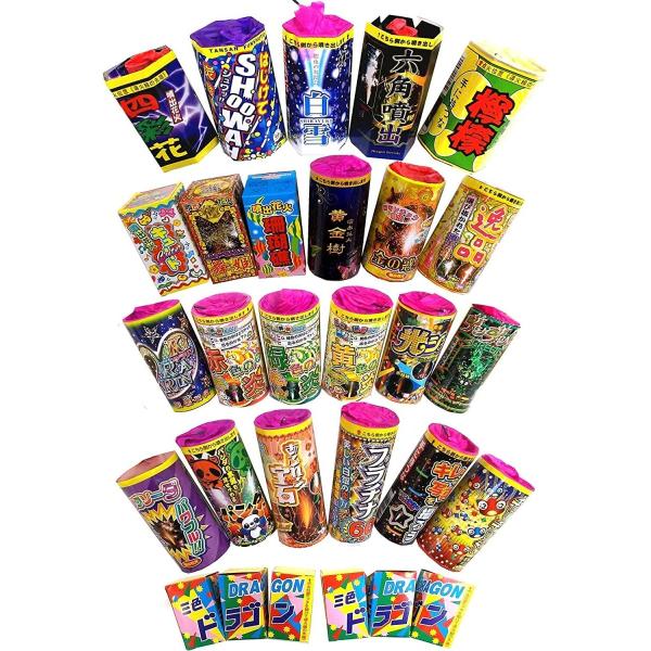 【関東 中部 送料無料】選び抜かれた噴出花火30本セット 超きれい！噴出花火詰め合わせセット（噴水花火・吹き出し花火）(噴出12A＋12B＋6）※一部、写真とは異なる内容に変更する場合がございますので、ご了承下さい。また画像はイメージになり...