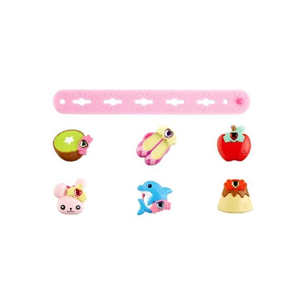 キュアデコル6個とアクセサリーのセット！スマイルプリキュア! キュアデコレクション プリティブレスセットキュアデコルとアクセサリーのセット。セット内容：ブレスレット1個、キュアデコル6個