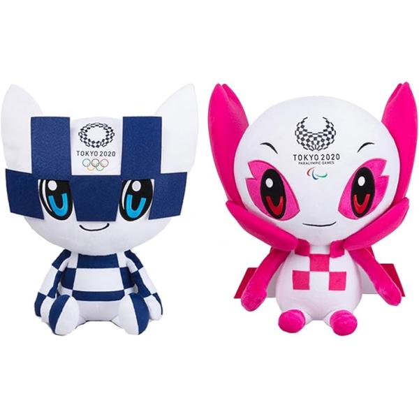 【関東 中部 送料無料】東京 オリンピック パラリンピック マスコット ぬいぐるみ 公式グッズ L ミライトワ・ソメイティ セットボリューム満点なので、どこに置いても抜群の存在感ですサイズ:約W280mm×H400mm×D180mm素材:ポ...