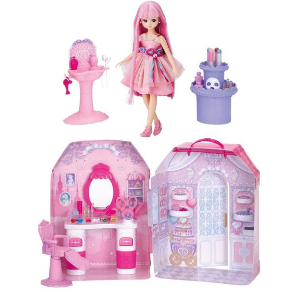 リカちゃん　キラチェンリカちゃん　お人形＋ビューティーハウス　２点セット商品管理番号4904810885344＋4904810885290