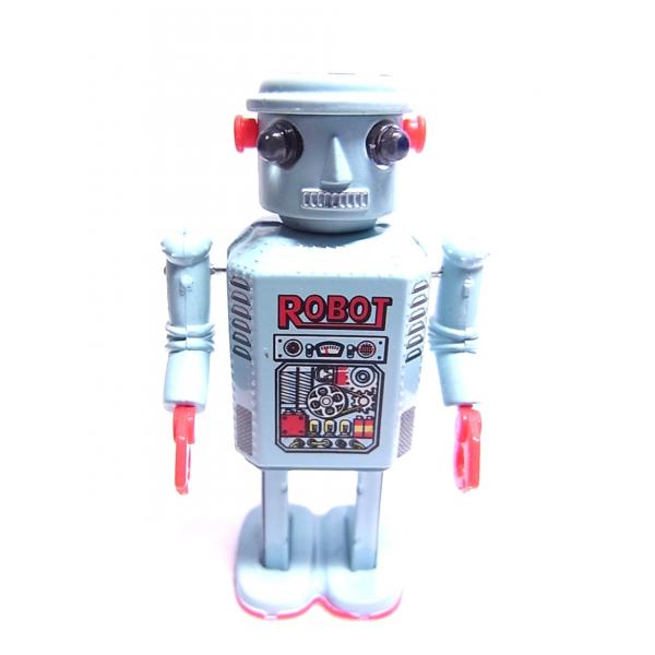 1956年 マスダヤ製の復刻版当時のロボットのイメージを再現した代表作です。株式会社　あっぷるこちらの商品は中身確認の為、開封済ですが本体は袋に入った状態となります。外箱は付属しません全長：約6.3cm重さ：40g