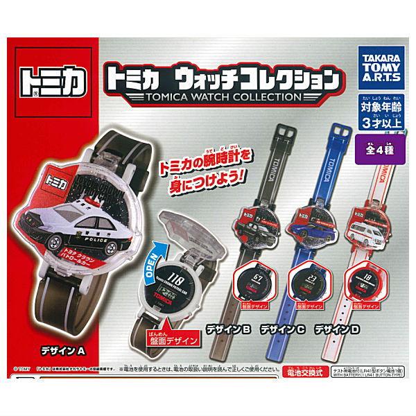■商品名：トミカ ウォッチコレクション車両の形にダイカットされた、クリアラメ仕様のフタ付きウォッチです。キラキラのフタを開けると、スピードメーターをイメージしたクールなデジタル時計と『TOMICA』のロゴが入った盤面が現れます。※電池交換式...