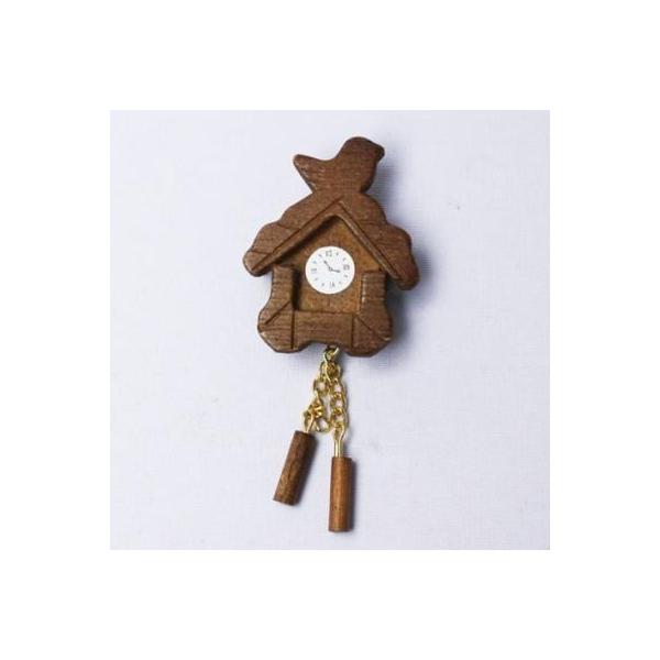ミニチュア雑貨 鳩時計 茶色 [B(A-42)][m-s]●【ネコポス配送対応】