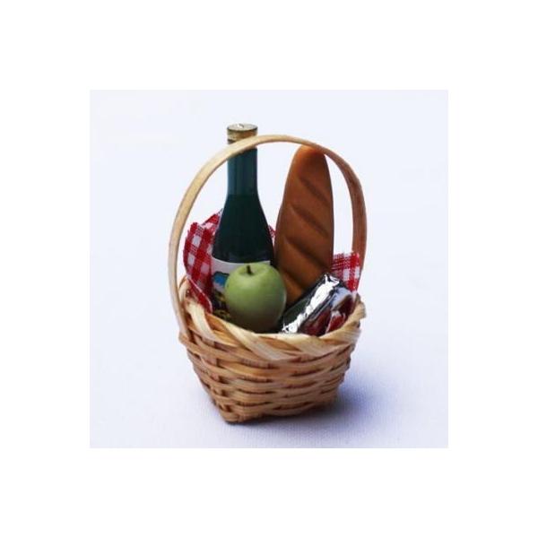 ミニチュア雑貨 かご入りフランスパン [B(D-38)][m-s]●【 ネコポス不可 】