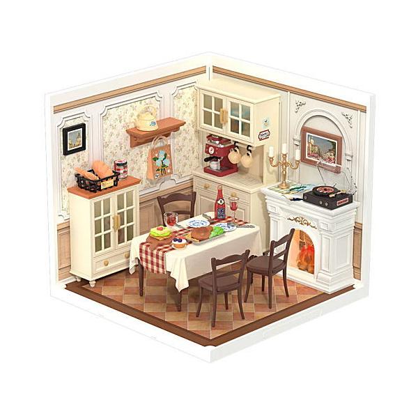 英語名：Warm Dining Room⇒日本語名：ダイニングルームへ変更となっております(2025/07/23)▼この商品は【ROBOTIME ROLIFE DIY ミニチュアハウス スーパークリエイターシリーズ 【DW015B：Warm...
