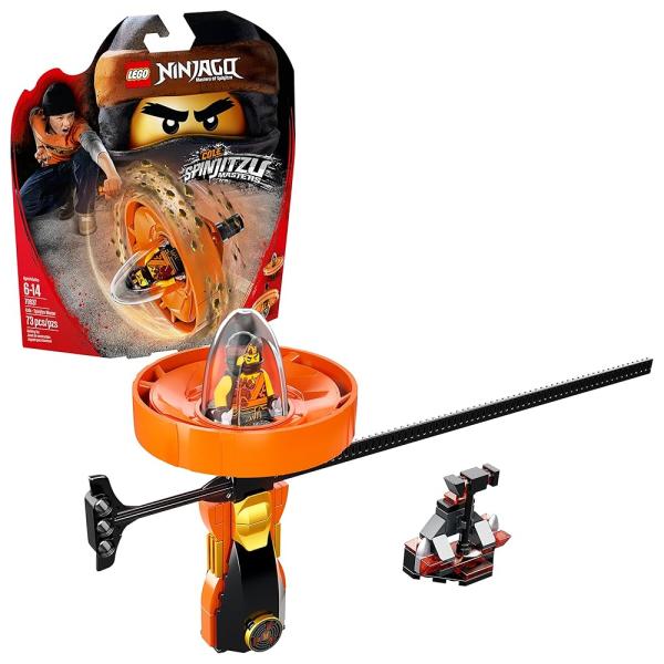 「商品情報」LEGO NINJAGO 70637 Cole ? Spinjitzu Masterスピナーおもちゃで最大限にスピンしましょう。組み立て可能なレゴブロックハンドル付きのスピンジッツスピナー、ミニフィギュアカプセル付きのスピナーエ...