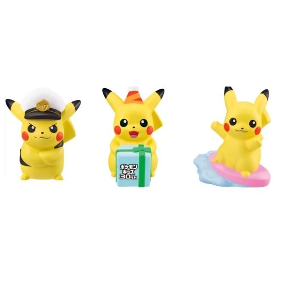 波乗りピカチュウのカラーはランダムですご了承の上お買い求めください1．30周年お祝いピカチュウ2．なみのりピカチュウ9．キャプテンピカチュウの3種セットです2026年3月2日 発売1996年から発売が開始したポケモンキッズは、2026年で3...