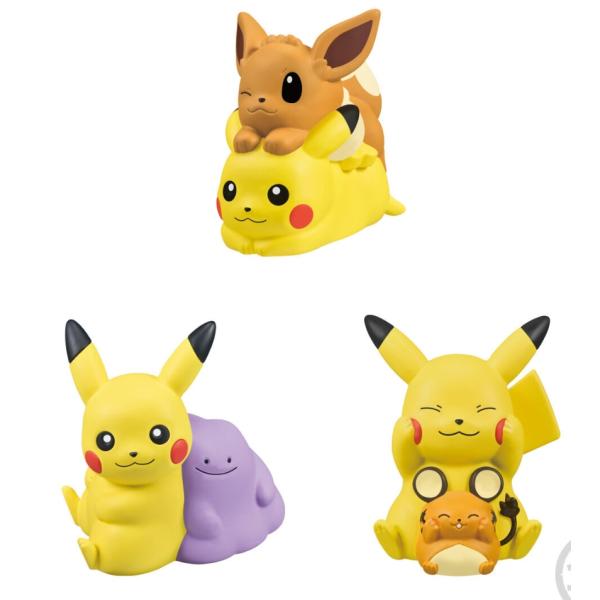 食玩1．ピカチュウ&amp;イーブイ2．ピカチュウ&amp;メタモン3．ピカチュウ&amp;デデンネの3種セットです1996年から発売が開始したポケモンキッズは、2026年で30周年！そんな特別な1年間をお祝いするスペシャルな商品の第2弾！...