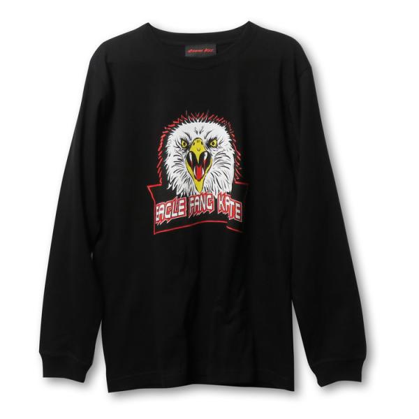 【発売日：2023年12月26日】『コブラ会』イーグルファングカラテ ロング スリーブ Tシャツ(黒）Mサイズ身丈:69cm　身幅:52cm　肩幅:45cm　袖丈:62cm