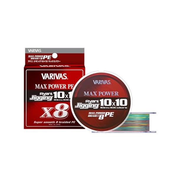 ■メーカー：バリバス(VARIVAS)・号数:3・巻量:400m・撚り数:8本撚り説明究極の強さ、極限までの細さ。完全8本撚りマックスパワー原糸採用。VARIVAS独自の10m×10色、ジギング専用ライン・完全8本撚りマックスパワー原糸を素...