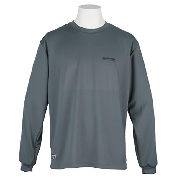 ■バリエーション：ダークグレー■メーカー：パズデザイン(Pazdesign)・通年使えるドライロングスリーブTシャツ。裾のネームがワンポイントのベーシックなロゴTシャツです。通気性が抜群で軽い着心地。肌ざわりも柔らかく、紫外線保護にも優れて...