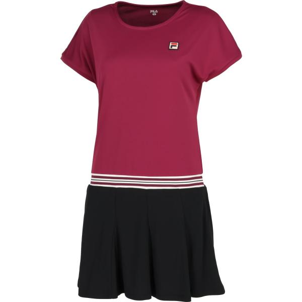 ■メーカー：FILA(フィラ)・SIZE:L ゆき丈:34cm 身幅:49cm ウエスト:78cm 着丈:81.5cm説明着る人を選ばない普遍的なさわやかさをもったワンピースです。ウエストのベルトはライン入りでポイントになります。スコートの...