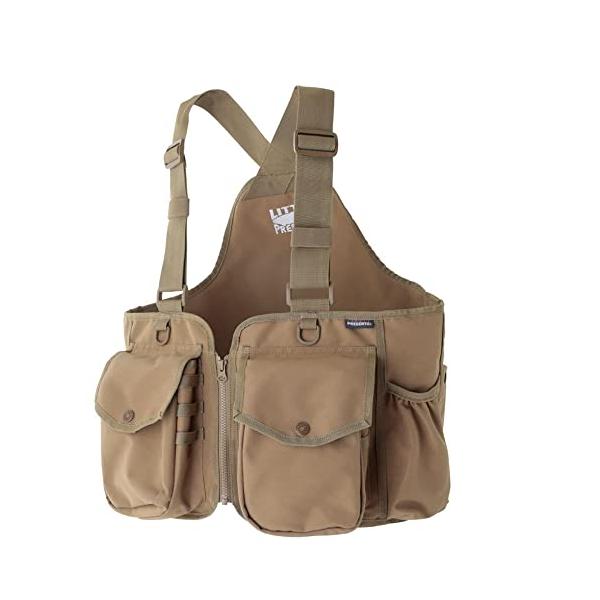 ・サイズ:フリー （胴囲120cm ファスナーを閉めなければそれ以上でも可 ）・カラー:カーキ説明・スロウ・フィッシング。クラシック・テイストのフィッシング・ベストです。・フィールドの風景に溶け込む違和感のないアースカラーです。・大容量のシ...