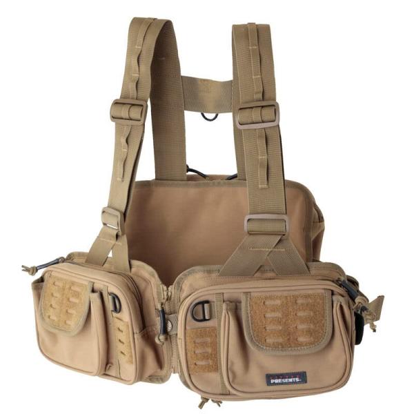 ■メーカー：リトルプレゼンツ(LITTLE PRESENTS)説明・近年愛用者が増えている、リバーシブルのミノーケースの使用を考慮したトラウトベストです。・バック上部にはレインギアや食料の入る大容量の収納、下部の横長のポケットはペットボトル...