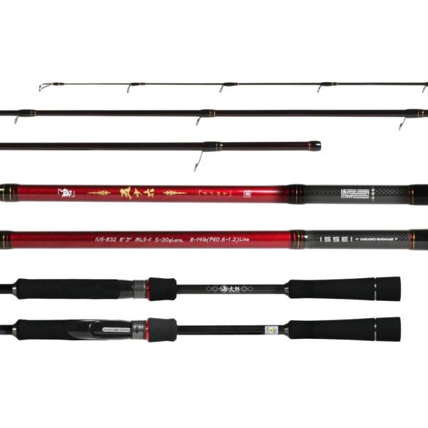 ■メーカー：イッセイ海太郎(Issei Umitaro)・8.3ft/2ピース/ロッド重量129g・対応ルアーウエイト５〜30g/適合ラインPE0.6〜1.2号・中段性グラファイト（カーボン99％グラス1％）・根魚玉やスミング根魚玉、ネコメ...
