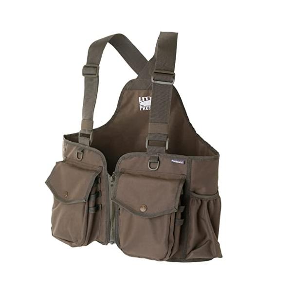 ・サイズ:フリー （胴囲120cm ファスナーを閉めなければそれ以上でも可 ）・カラー:オリーブカーキ・スロウ・フィッシング。クラシック・テイストのフィッシング・ベストです。・フィールドの風景に溶け込む違和感のないアースカラーです。・大容量...