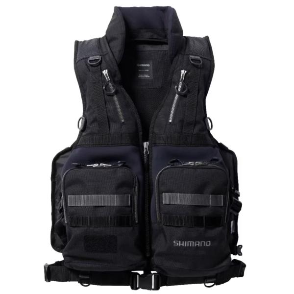 ■バリエーション：ブラック,フリー■メーカー：シマノ(SHIMANO)・カラー：ブラック・サイズ：フリー・裾囲最大：136cm・着丈：55cm / 肩幅：39cm・レジャー用ライフジャケット(固型式) 大人用浮力7.5kg以上ロックショアの...