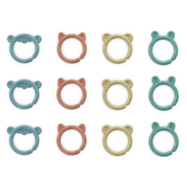 30% の植物ベースのプラスチックで作られた動物のキャラクターの形をしたおもちゃBPAフリーの創意工夫おもちゃチームはシェッピー、シルヴィ、キット、ネイトおもちゃのリンクパックには4文字が付属しているが、合計12リンク柔軟なリンクはベビーカ...