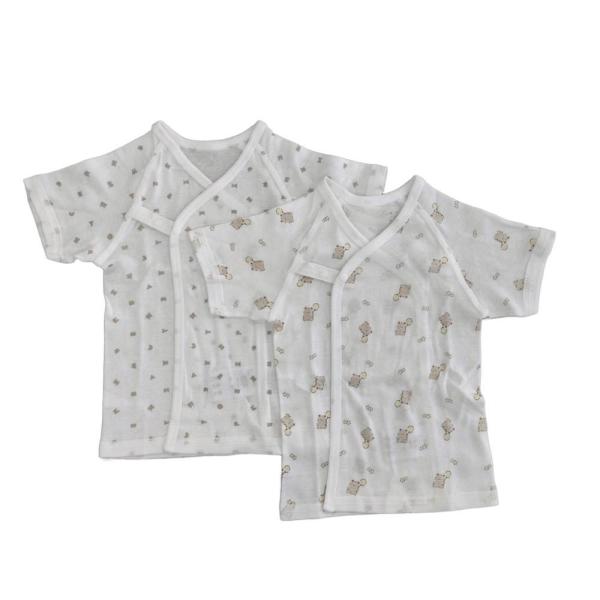 ,#00003515 【ベビーザらス限定】フライス素材、スナップ仕様の新生児短肌着の2枚セットです。縫い目が直接お肌に触れないように、外側仕様になっています。