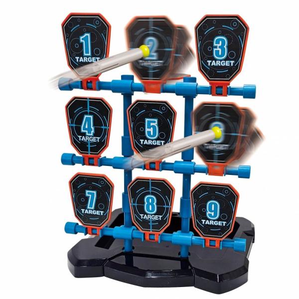 ターゲットナインは色々なシューティングゲームのターゲットとして使えます！★命中率に挑戦９枚のターゲットを何発でヒットできるか！★★早撃ちに挑戦９枚のターゲットを何秒でヒットできるか！★★★狙い撃ちに挑戦指定された番号のターゲットを正確に狙い撃ち！