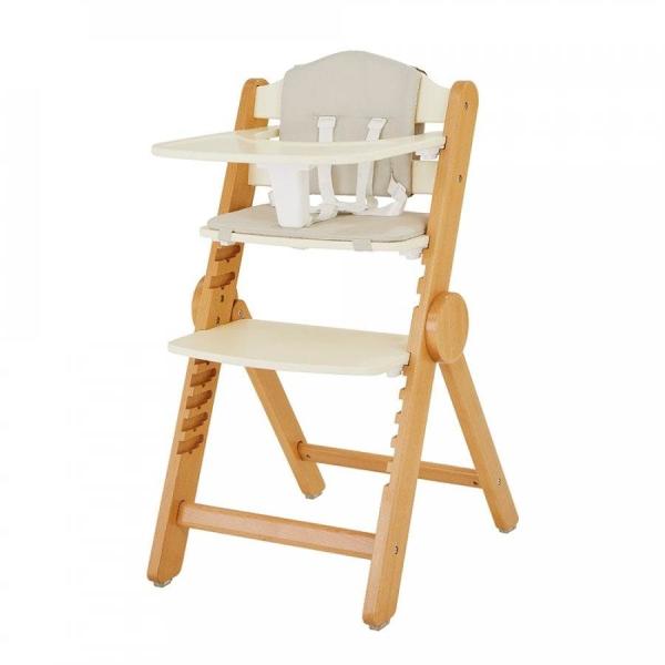 ,, 成長にあわせて使える、折りたたみができるベビーハイチェア・お子様の成長にあわせて、座面、脚載せの高さ調整が可能です。テーブルの高さにしっかりあわせることができるので、正しい姿勢での食事ができます。
