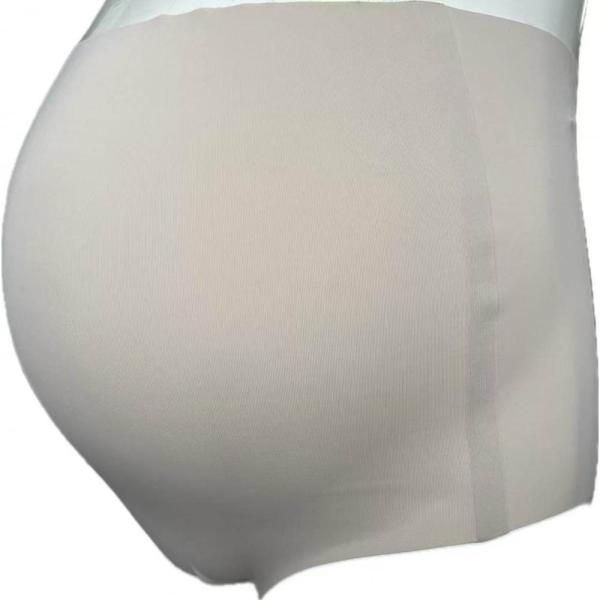 ,#00003814 タテヨコ伸びるナイロン・ポリウレタン素材で臨月まで無理なくフィット。縫製の無い加工でショーツラインがアウターにひびきにくく肌触りもさらっと快適です。