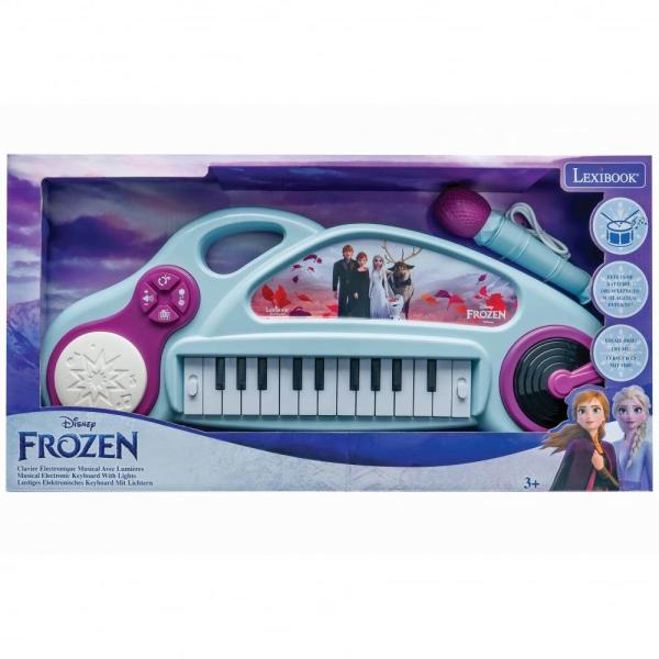 ピアノを演奏しながらマイクで歌おう！大人気のFROZENシリーズから電子キーボードが登場！●キーボードのサウンドは4種類！・ピアノ、ギター、バイオリン、サックスフォン●本体にはDJ気分を味わえるドラムとターンテーブル機能●本体には22曲の内...