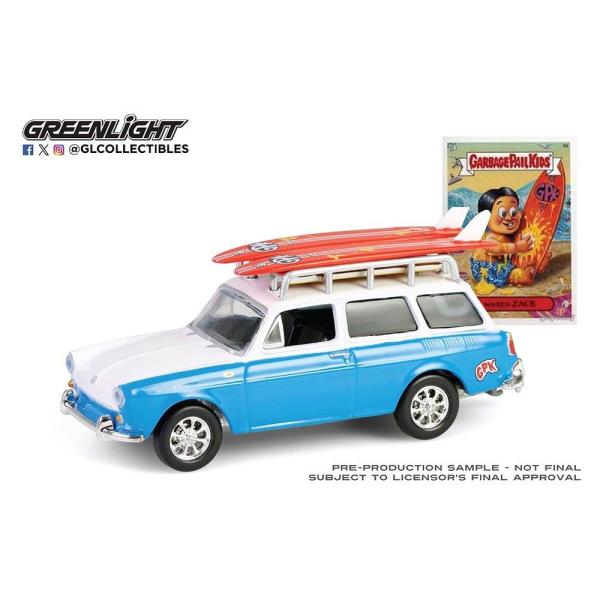 ,#20251215siteoffitems GL 1/64 1961 Volkswagen Type 3 Squareback with Roof Rack and Surfboards - Waxed Zack -ＧＬ　１／６４　１９６...