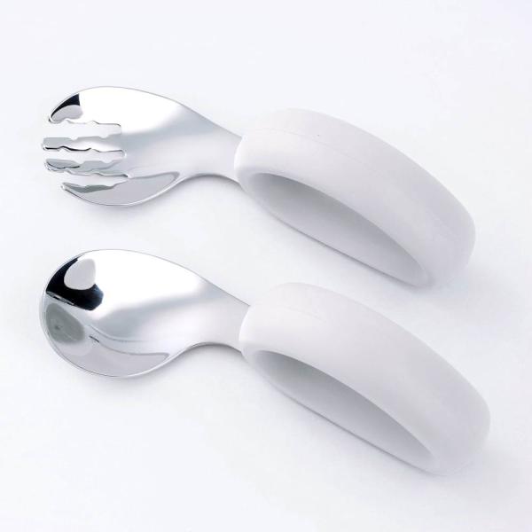 ,#00003380,#00003691,#00003692 ベビーザらス限定　dear BABY (ディアベビー)シリコン素材のリング型ベビー用フォークとスプーンです。シリコン製の持ちやすいリング型のグリップでできています。