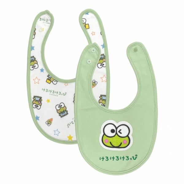 ,#20251215siteoffitems,, サンリオキャラクターのアップリケ付スタイ２枚組。吸水性があり、肌当たりの柔らかい素材です。