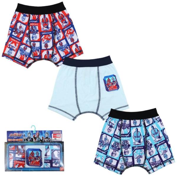 ,#00003659 男の子に大人気！ウルトラマンヒーローズがプリントされた3枚組ボクサーブリーフです。＜仕様＞　　　　　  100cm　　 110cm　　 120cm前身中心丈  16.5cm 　 18.0cm 　 19.5cm脇丈　　　...