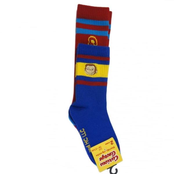 ,#00003556,#00003627,#20251225001 【Universal × chimajiro0730さん】 おさるのジョージ 2Pソックスおさるのジョージソックスとハイソックスの2枚組です。9-15cm 身丈20cm 後...