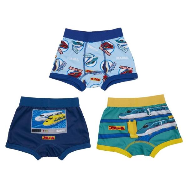 ,#00003783 【トイザらス・ベビーザらス限定】プラレールのボクサーブリーフです。お得な3枚組箱入りセットです。