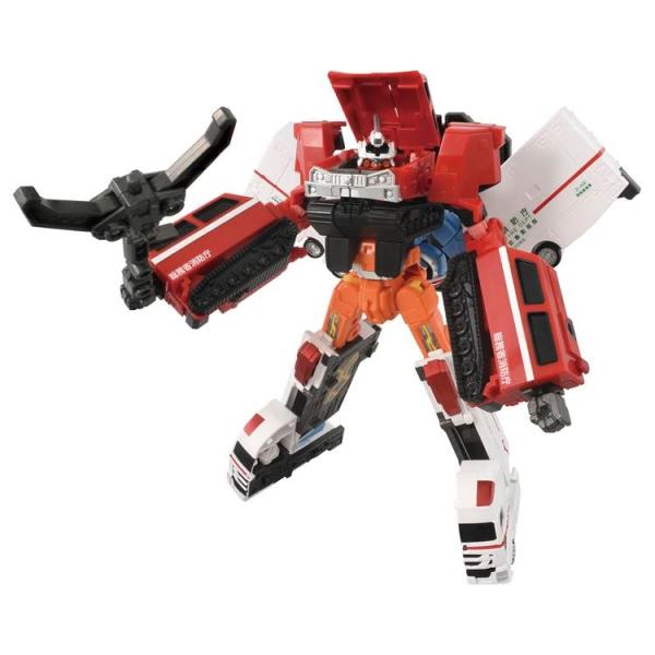 「特装合体ロボ ジョブレイバー」から『ハイパーレスキューブレイバー レッドサラマンダー＆スーパーアンビュランス ＤＸセット』が登場！●消防と救急の２大ロボが合体！「ファイヤブレイバー モリタ 全地形対応車 レッドサラマンダー」と「メディブレ...
