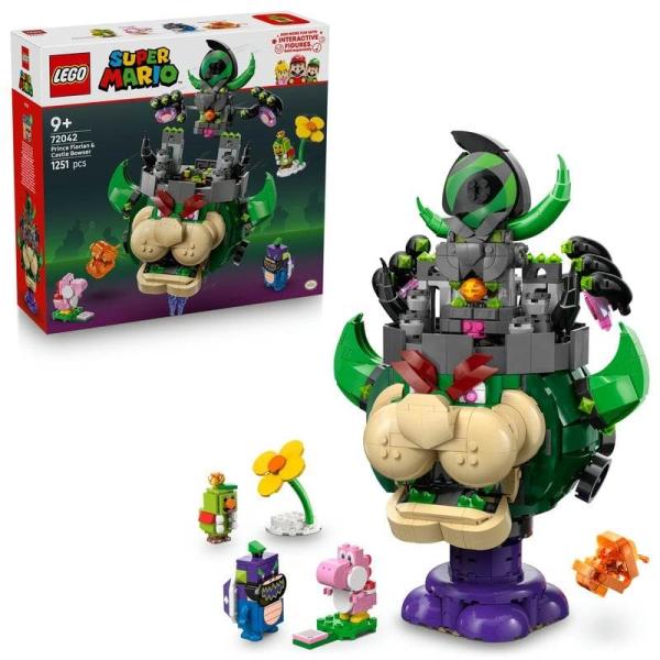 legoonlineonly ・ ごっこ遊びやディスプレイを楽しめるレゴ(R)スーパーマリオ 組み立てセット - 城クッパの飛行や、口から発射されるファイアボール、フロリアン王子の救出ミッションなどゲーム『スーパーマリオブラザーズ ワンダー...