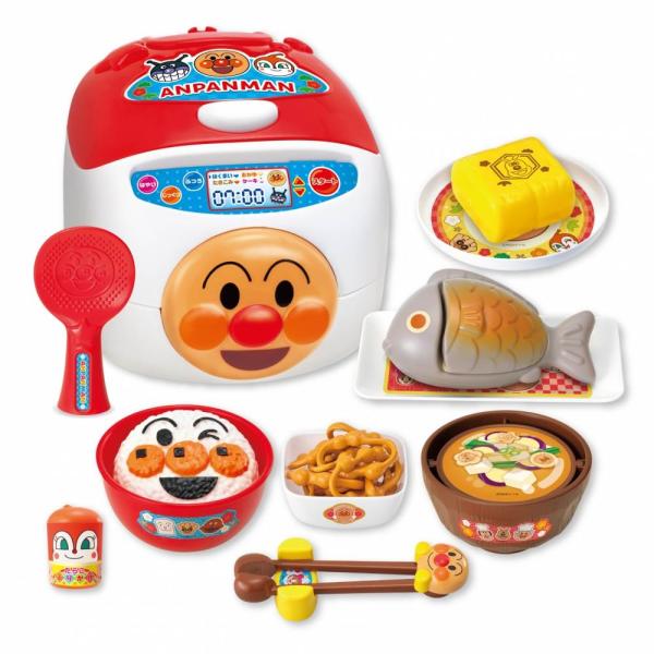 ,#202511120001,#2025112801,#20251225002 蒸気がシューッと吹き出るすいはんき！アンパンマンの特製おはしを使って和食をめしあがれ！すいはんきは光と音が変化する炊き方3モード！楽しいメロディとおしゃべりが流...