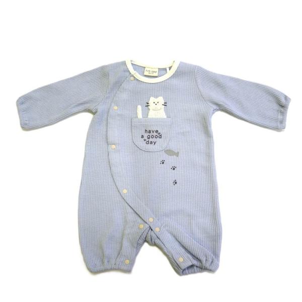 #2025Baby×Pet1010 【トイザらス・ベビーザらス限定】ペット＆ベビーリンクコーデcollection！ネコちゃんさがら刺繍がかわいいフィットオールです。猫用バンダナ・ウエアと柄がリンクしてるので、ペットとリンクコーデを楽しむの...