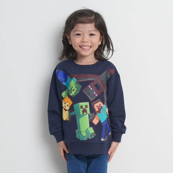 ,#20251201001,#00003624,#20251225001 大人気マインクラフトの裏毛トレーナーです。大きなキャラクターデザインがかっこいい商品です。