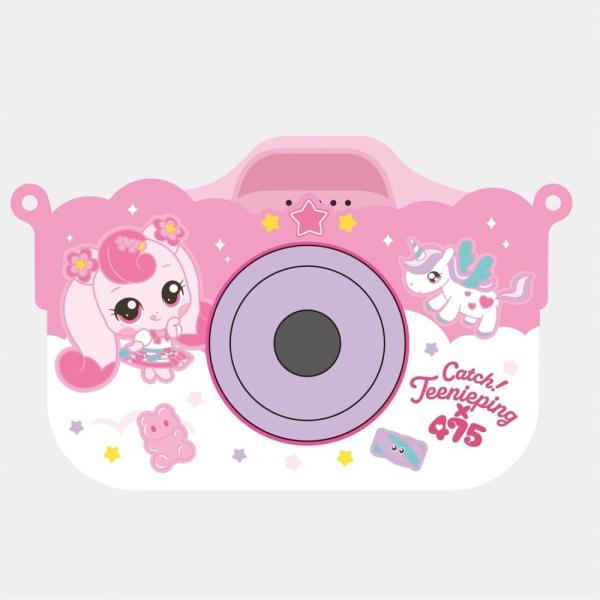 キラキラキャッチ！ティ二ピン×しなこキッズトイカメラ大人気のトイカメラにティ二ピン×しなこちゃんコラボカメラが登場！トイカメラではじめてのカメラデビュー！大人気インフルエンサーしなこちゃんファッションのかわいいティニピンデザインのシリコンカ...