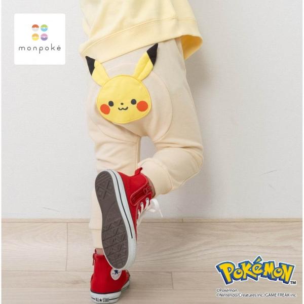 ,#00003761,#00003807 ポケモン公式ブランド『monpoke（モンポケ）』から「monpoke collection」 を展開！「monpoke」の裏毛素材のパンツです♪裏毛素材のモンキーパンツです。お尻部分のピカチュウの...