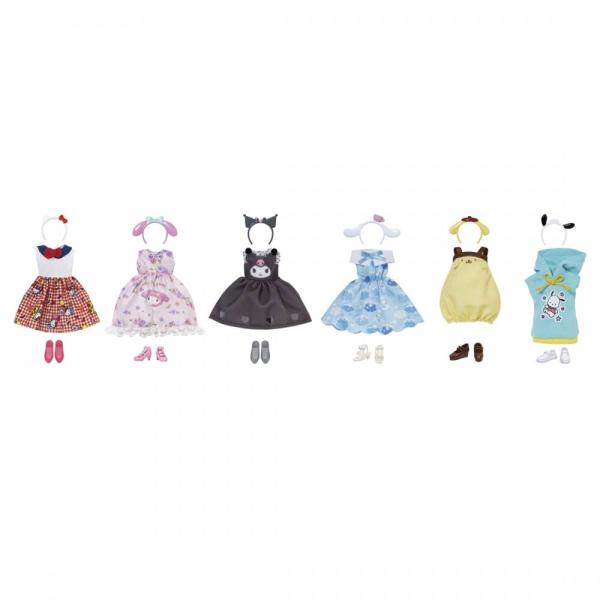 ,, 人気のサンリオキャラクターズのかわいいカチューシャ・ワンピース・クツの3点セットで、おしゃれがもっと楽しくなる！「ハローキティ」「マイメロディ」「クロミ」「シナモロール」「ポムポムプリン」「ポチャッコ」の全6種。それぞれ違うキャラクタ...