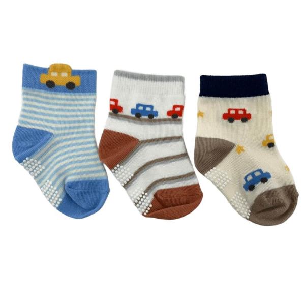 ,,,#00003716 お買い得な3足セットの靴下です。9〜15cmと伸び伸びタイプで、成長が早いお子様にも最適！足底には滑り止めと履き口の裏にはお名前スペース付きで機能的にも◎