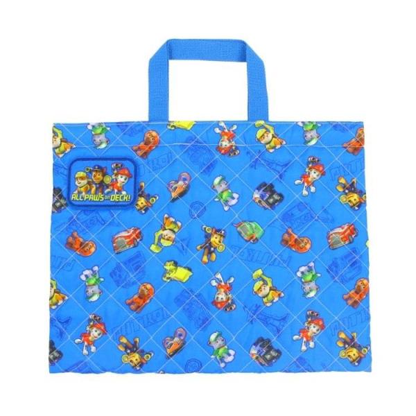 入園入学のご準備に！キルティング加工のレッスンバッグです。お名前が書けるワッペン付きです。