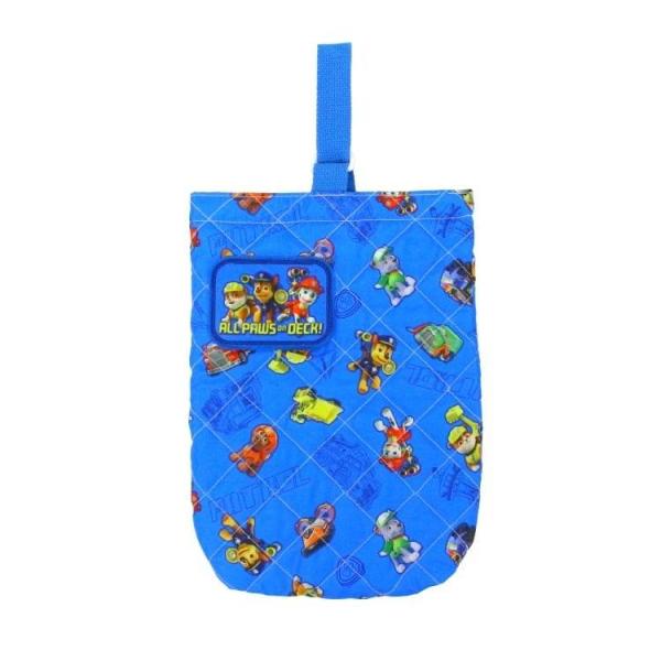 入園入学のご準備に！キルティング加工のシューズケースです。お名前が書けるワッペン付きです。